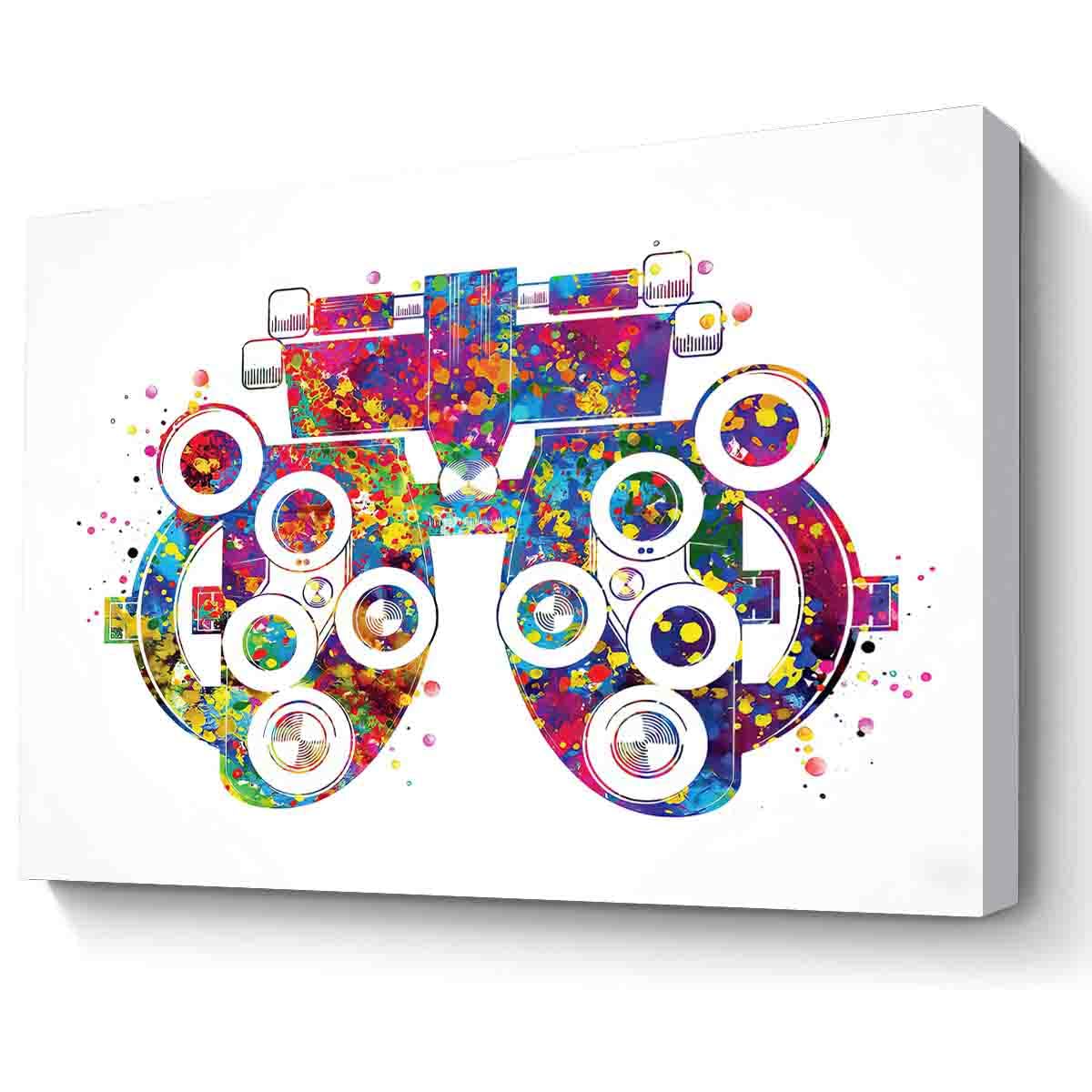 Amazon.com: Watercolor Prints Wall Art,Phoropter Optometry Tool ...