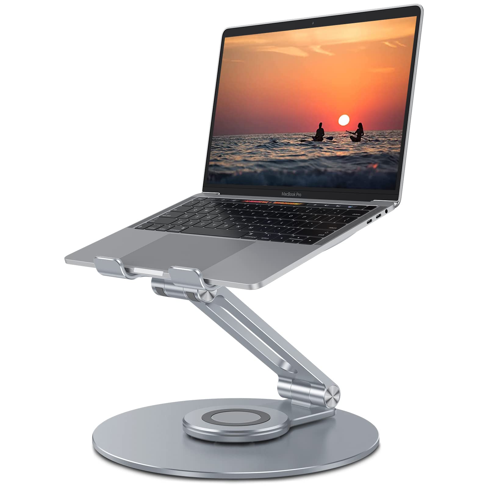 Amazon.com: OMOTON Adjustable Laptop Stand with 360 Rotating Base ...