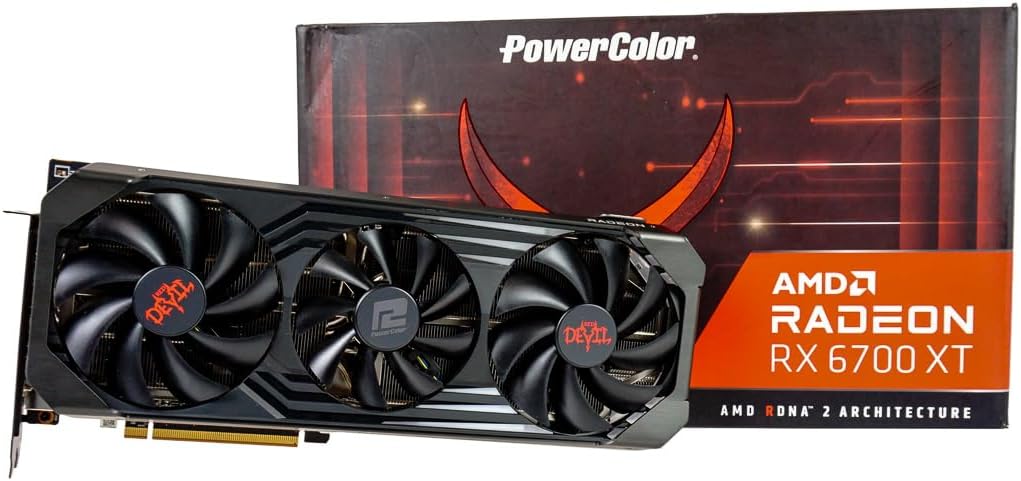 PowerColor Red Devil AMD Radeon RX 6700 XT Gaming Graphics Card with ...