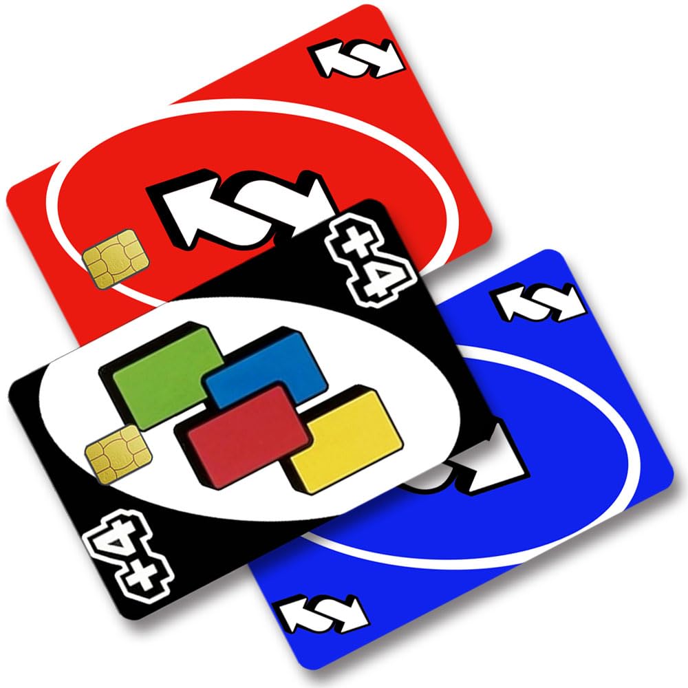 Amazon.com: Bcminica 3Pcs +4 and Reverse Credit Card Sticker,Skin for ...