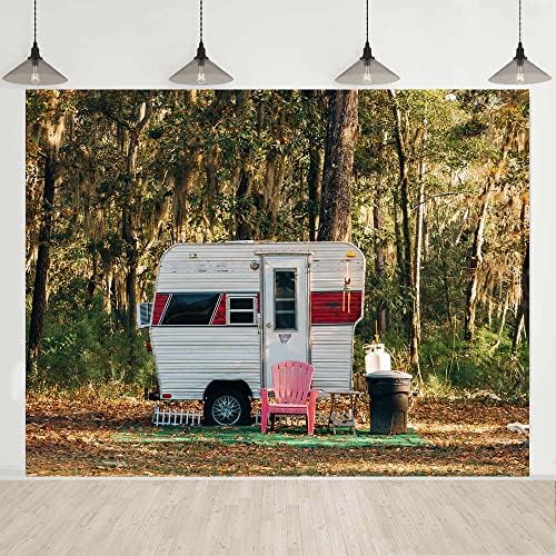 Amazon.com : Camp Party Camping Backdrop 7x5ft Sunny Forest Camper ...