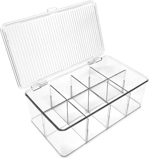 Amazon.com: Isaac Jacobs Divided Clear Plastic Organizer (10.88" x 6.63 ...