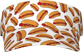 Hot Dog Visor Caps for Women Men Summer Sun Visor Hat with Sweatband ...
