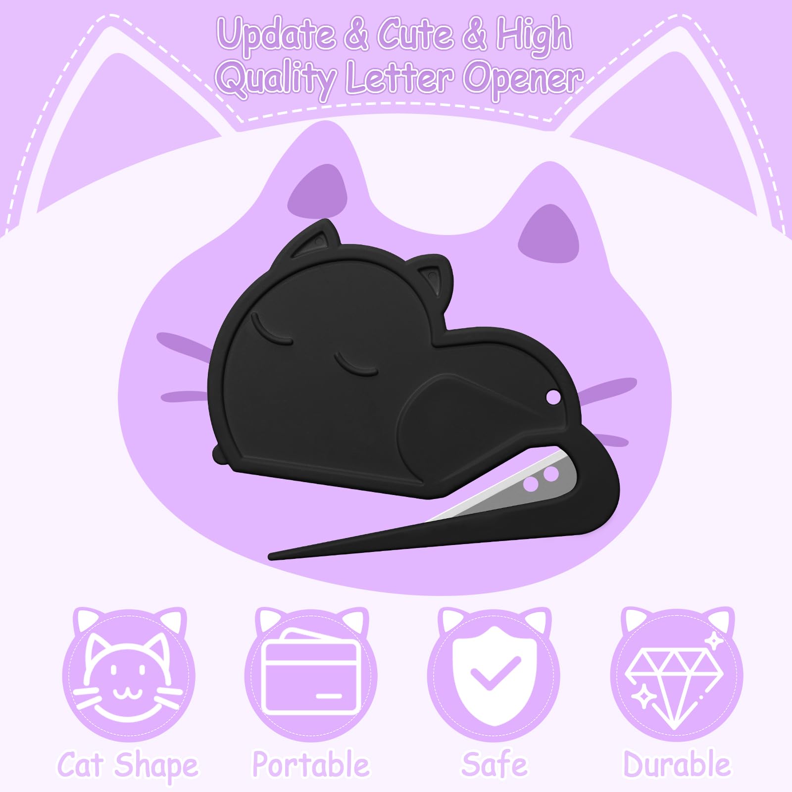 Snapklik.com : 6 Pack Letter Opener Envelope Slitter Cat Shape, Luxiv ...