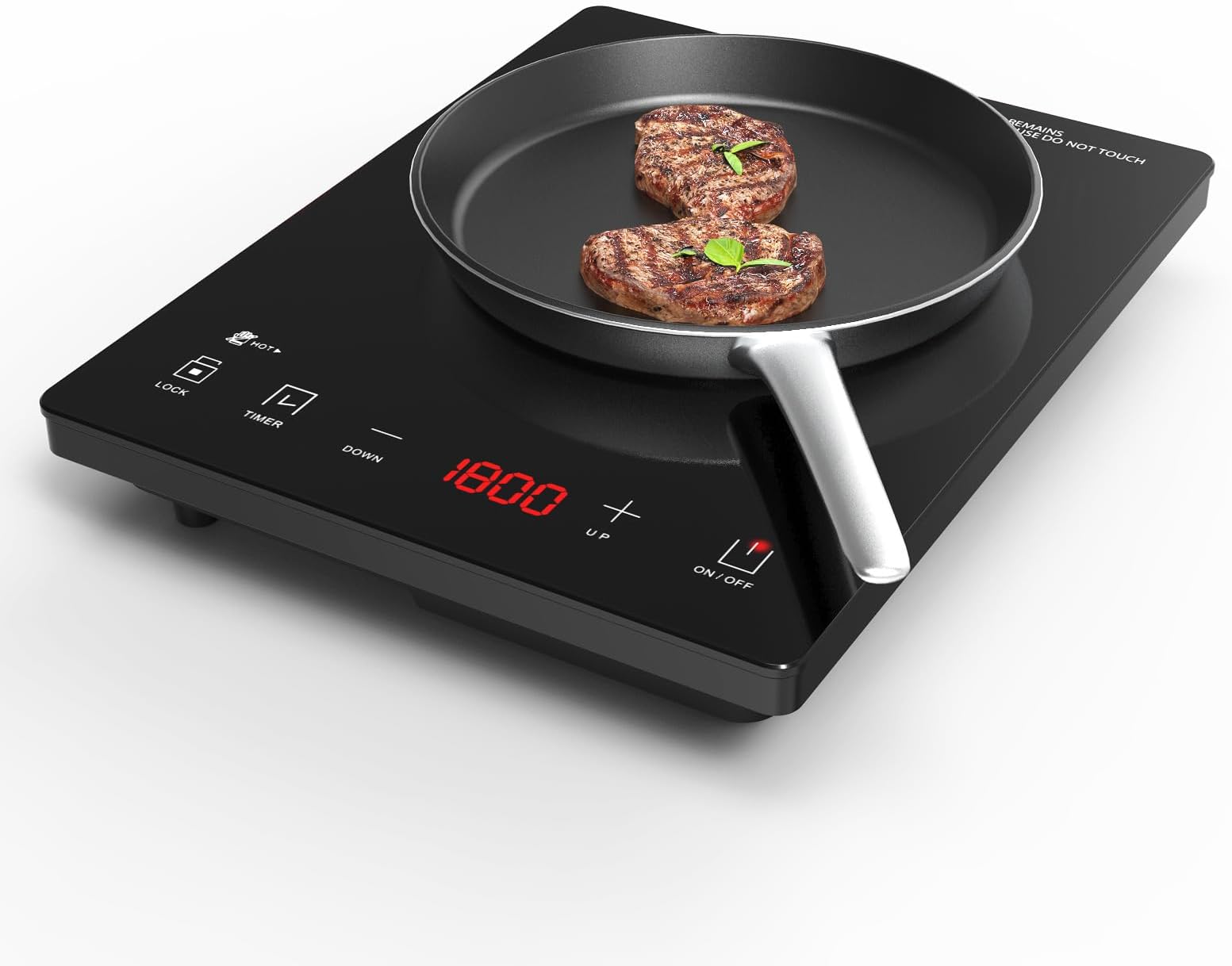 Amazon.com: KOCONIC Upgraded to 1800W Single Burner,Electric Cooktop ...