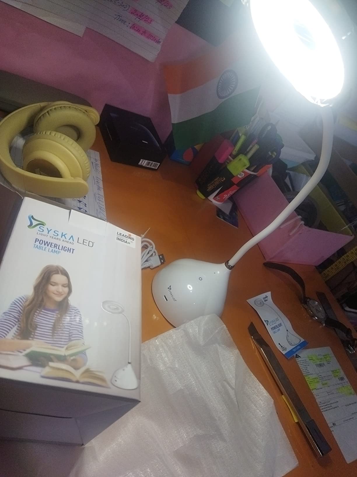 SYSKA SSK-TL-8605L POWERLIGHT 10W LED Table lamp with 3 Stage Dimming ...