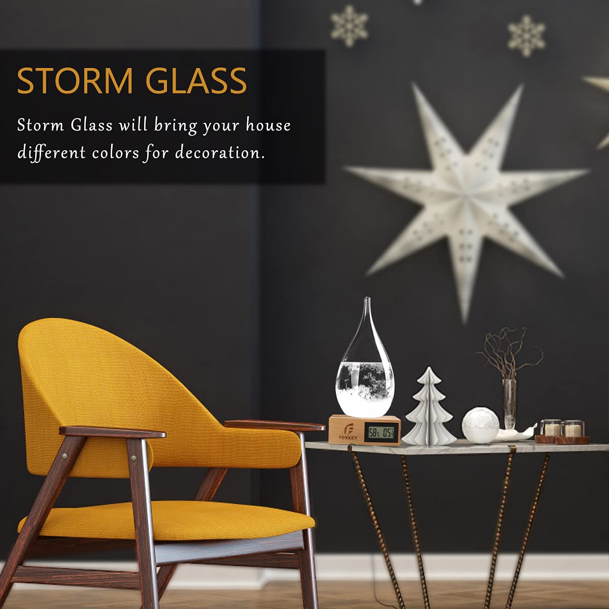 Storm Glass Weather Globe , Barometer Weather Forecast Bottle Weather ...