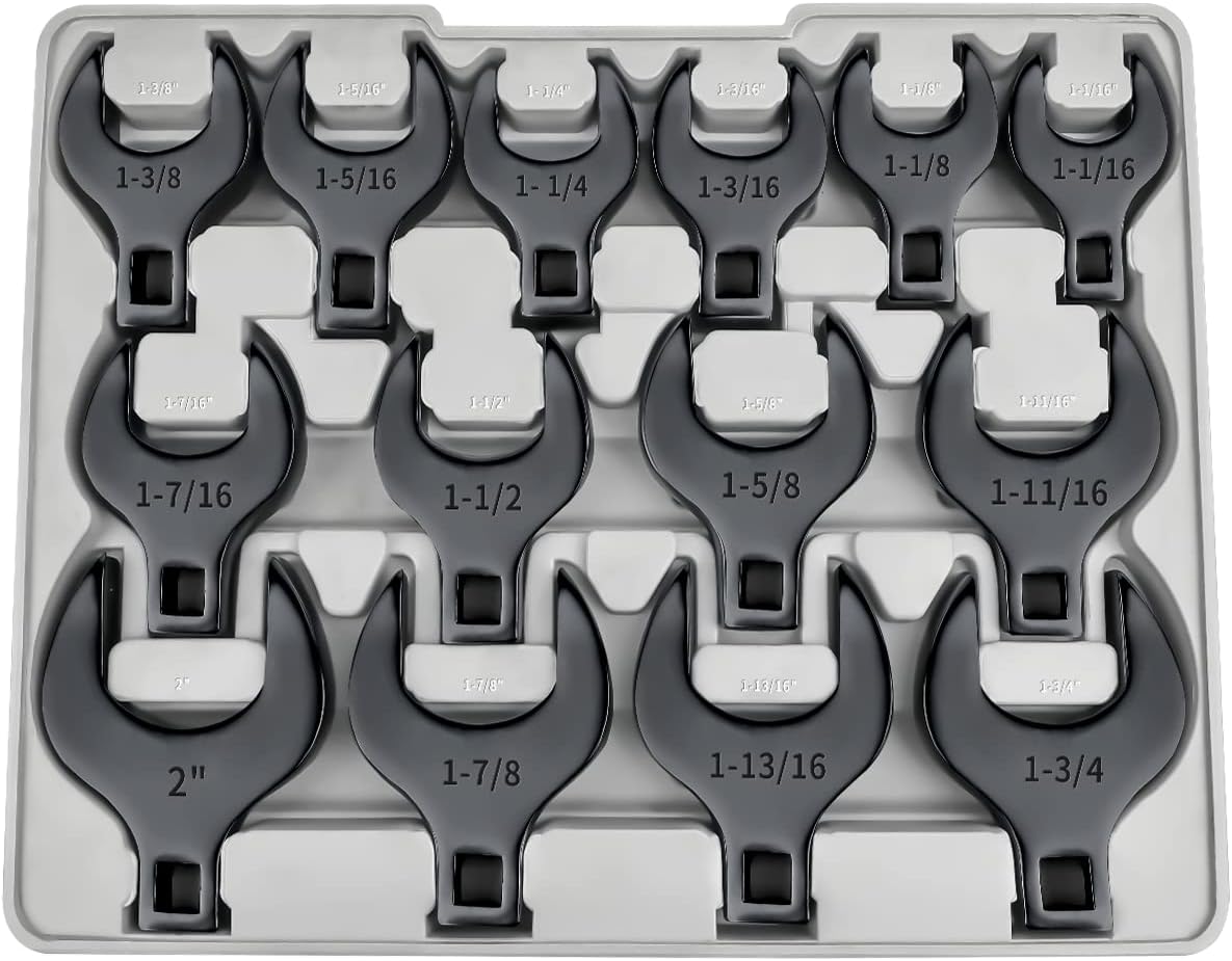 Owl Tools Jumbo Crows Foot Wrench Set 1/2 Drive - (14 Piece Set in ...