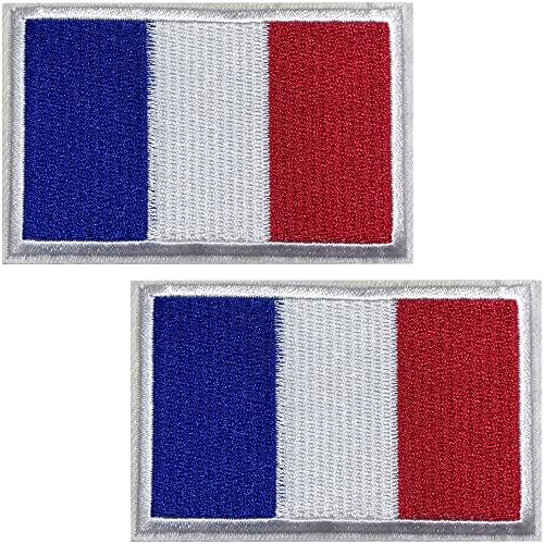 Amazon.com: US Flag French Flag Patch, Antrix 2 Pack American Flag ...