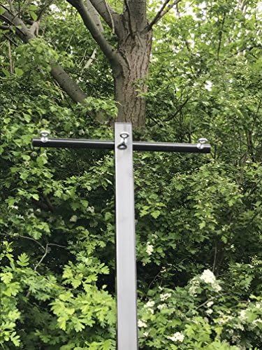 JVL 11-034 Clothes Pole Post with Washing Line and Ground Socket, Heavy ...