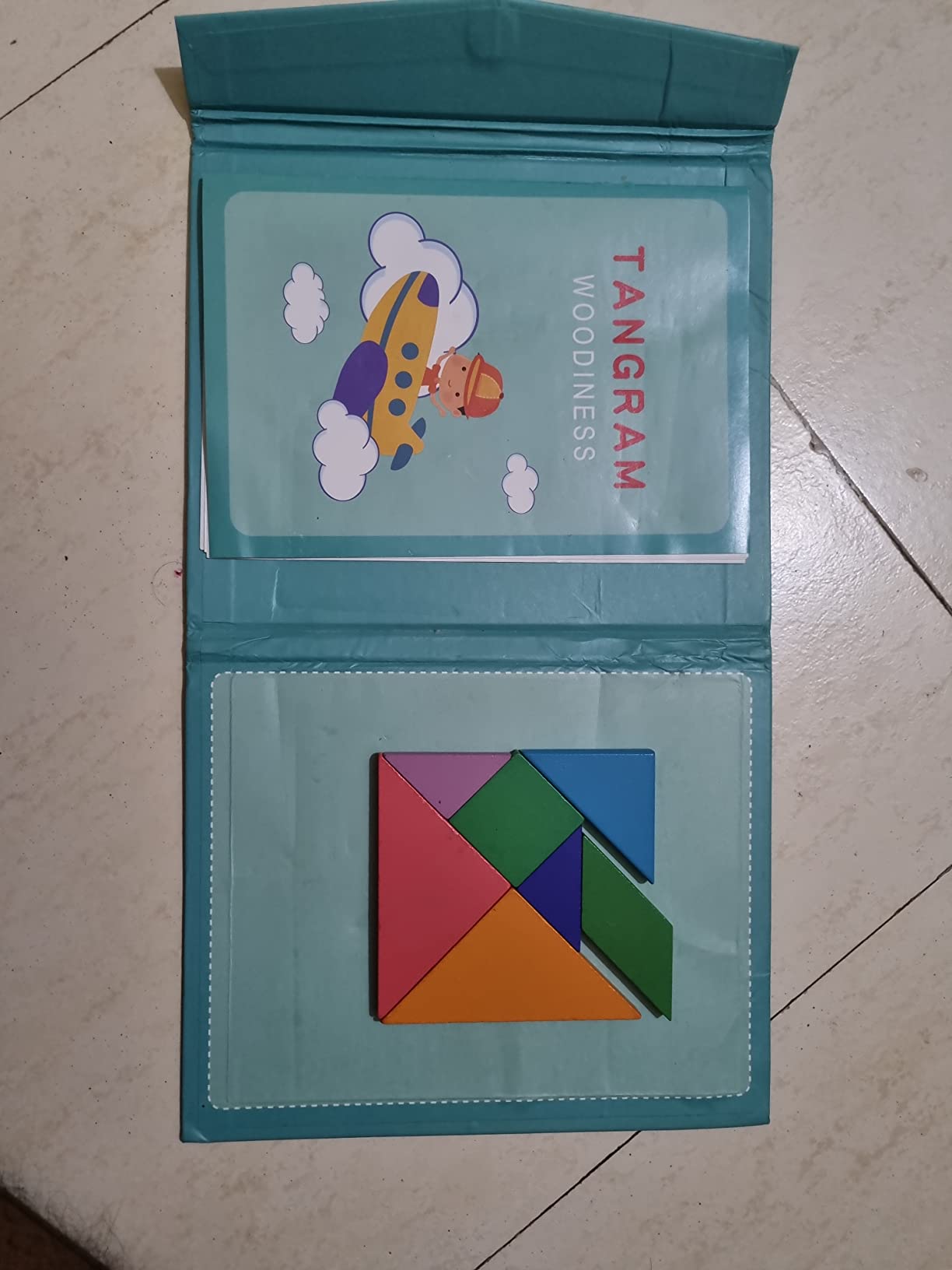 Buy PLUSPOINT Wooden Tangram Travel Game Pack of 4 Magnetic Puzzle Book ...