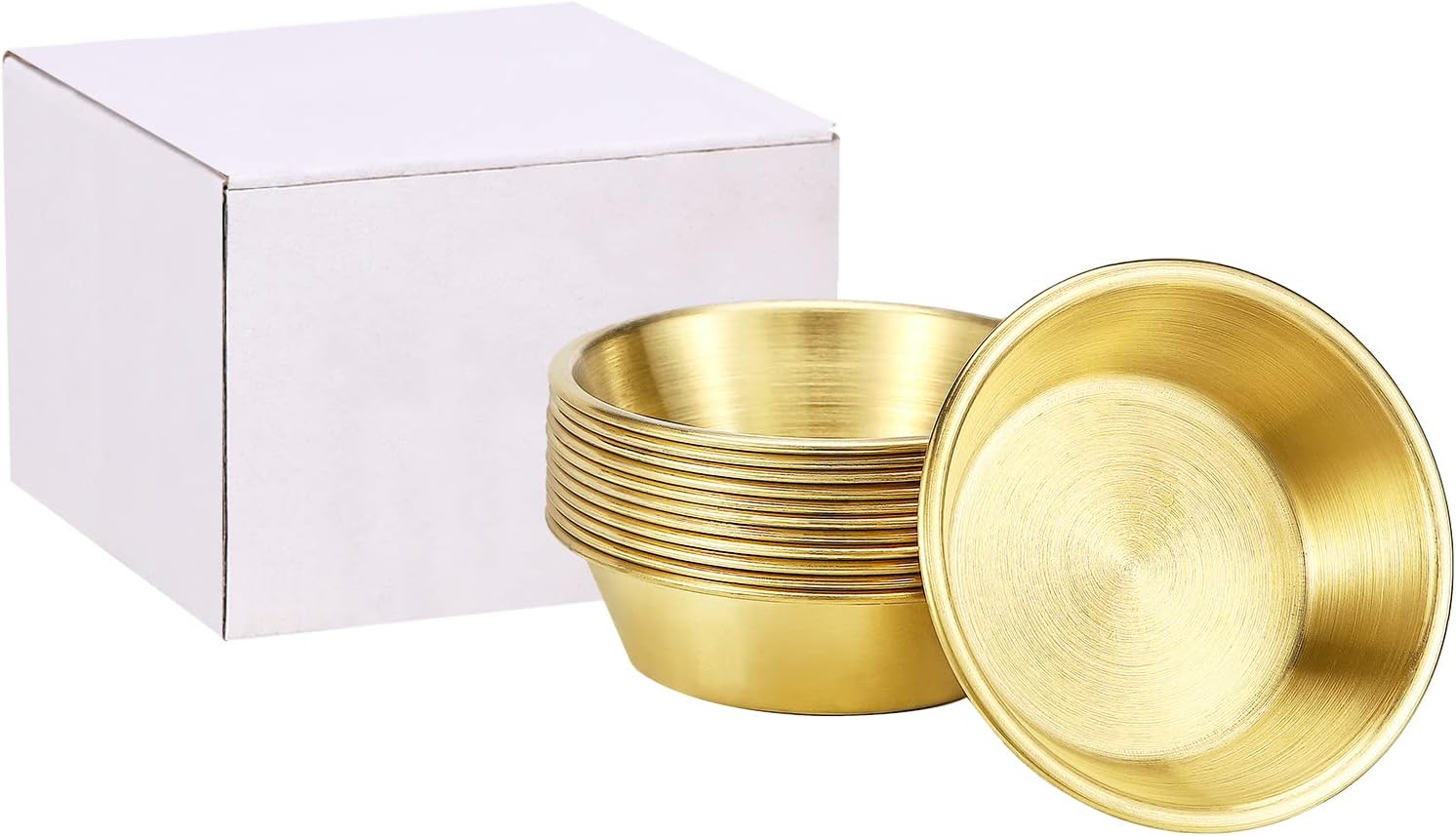 Amazon.com: JinZu 12Pcs Stainless Steel 18/8 Sauce Dishes 3.15inch Mini ...