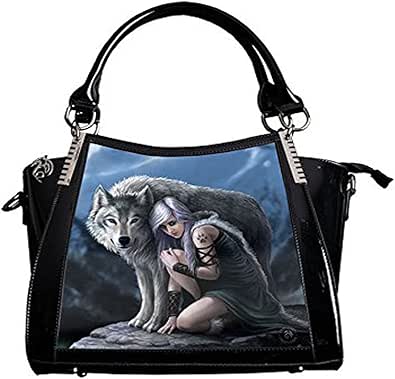 Amazon.com: Anne Stokes Protector 3D Handbag Wolf Fantasy Gothic ...