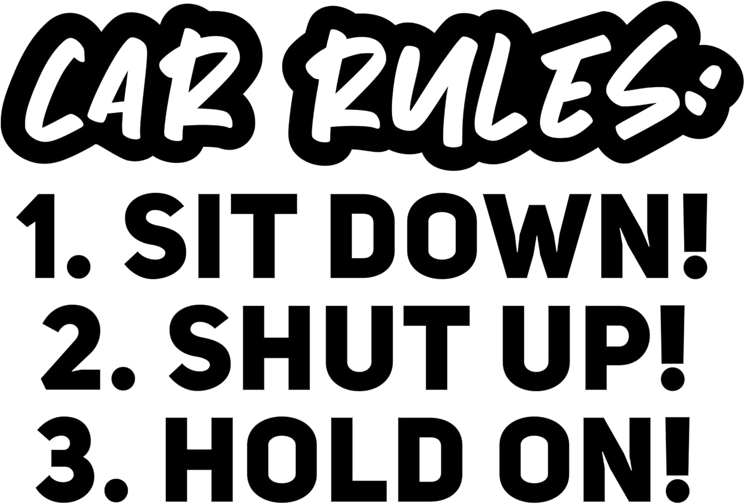 Amazon.com - Funny Car Rules JDM Bumper 4" Dashboard Bumper Decal ...