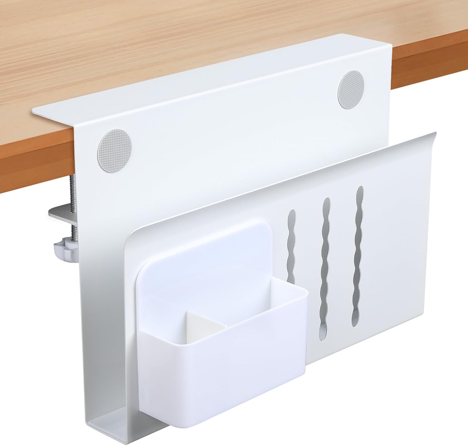 Edencomer Desk Side Storage, No Drill Adjustable Under Under Desk ...
