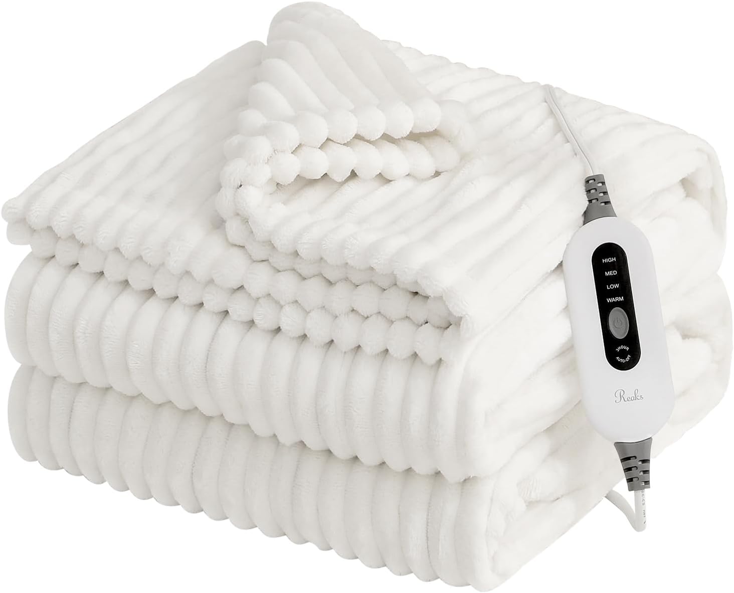 Amazon.com: Reaks Heated Blanket Throw, White : Home & Kitchen