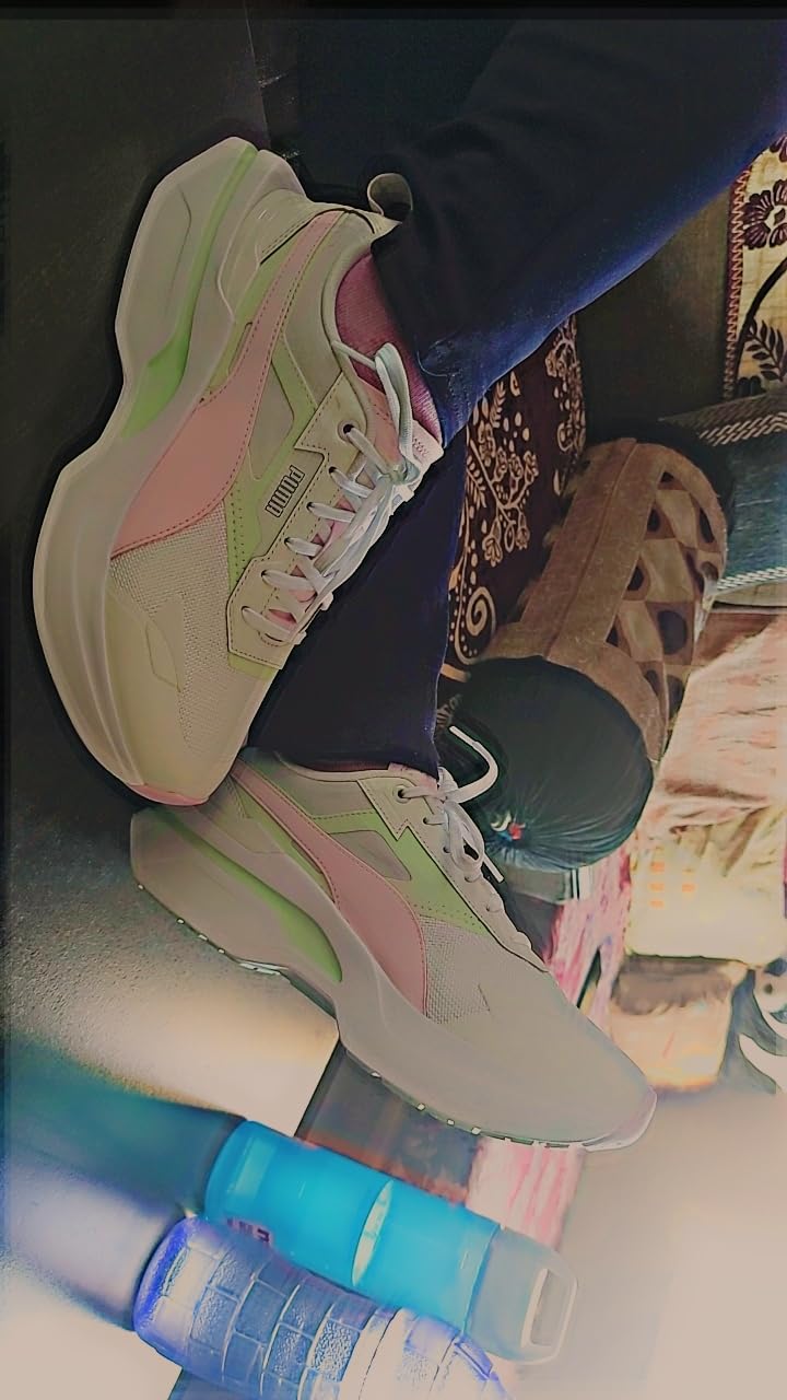 Buy Puma Womens Kosmo Rider Pop WNS White-Lime Squeeze Sneaker - 3 UK ...