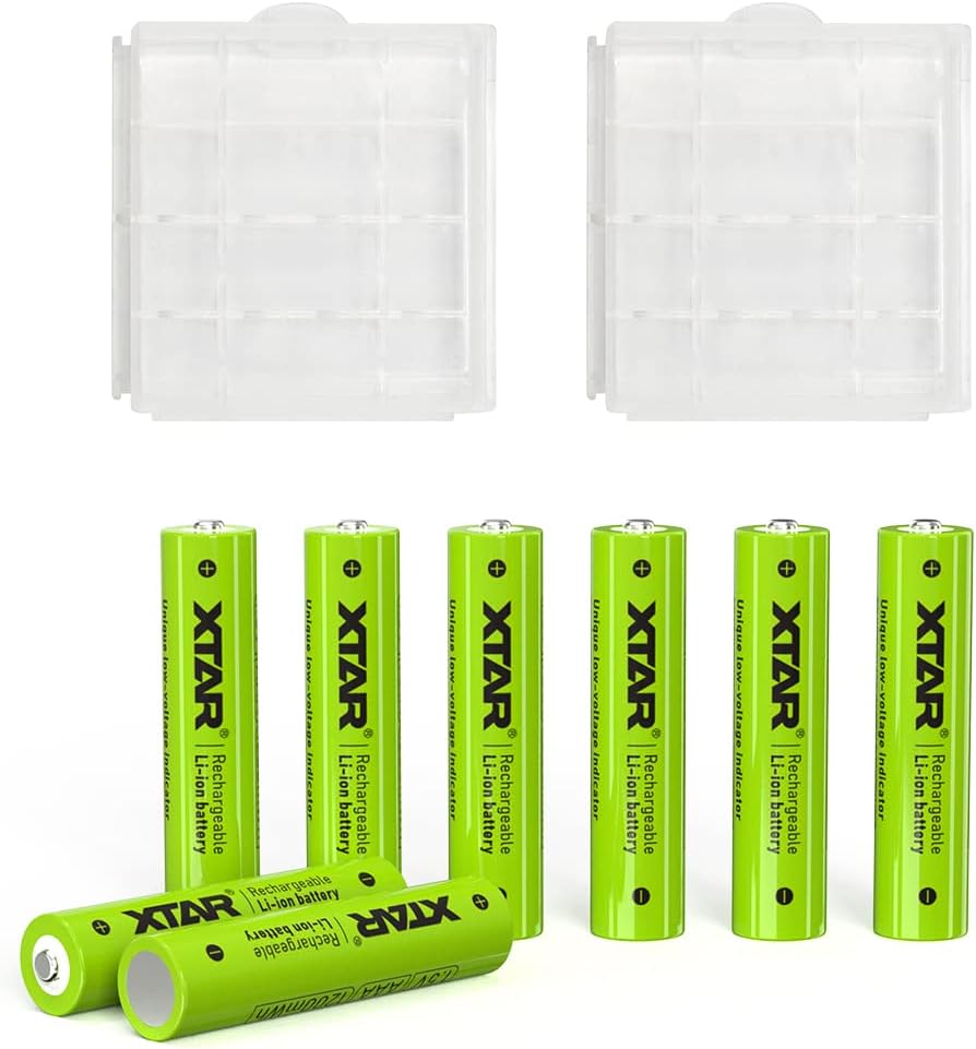 Amazon.com: AAA Batteries,Rechargeable AAA Battery 8Pack XTAR 1.5V AAA ...