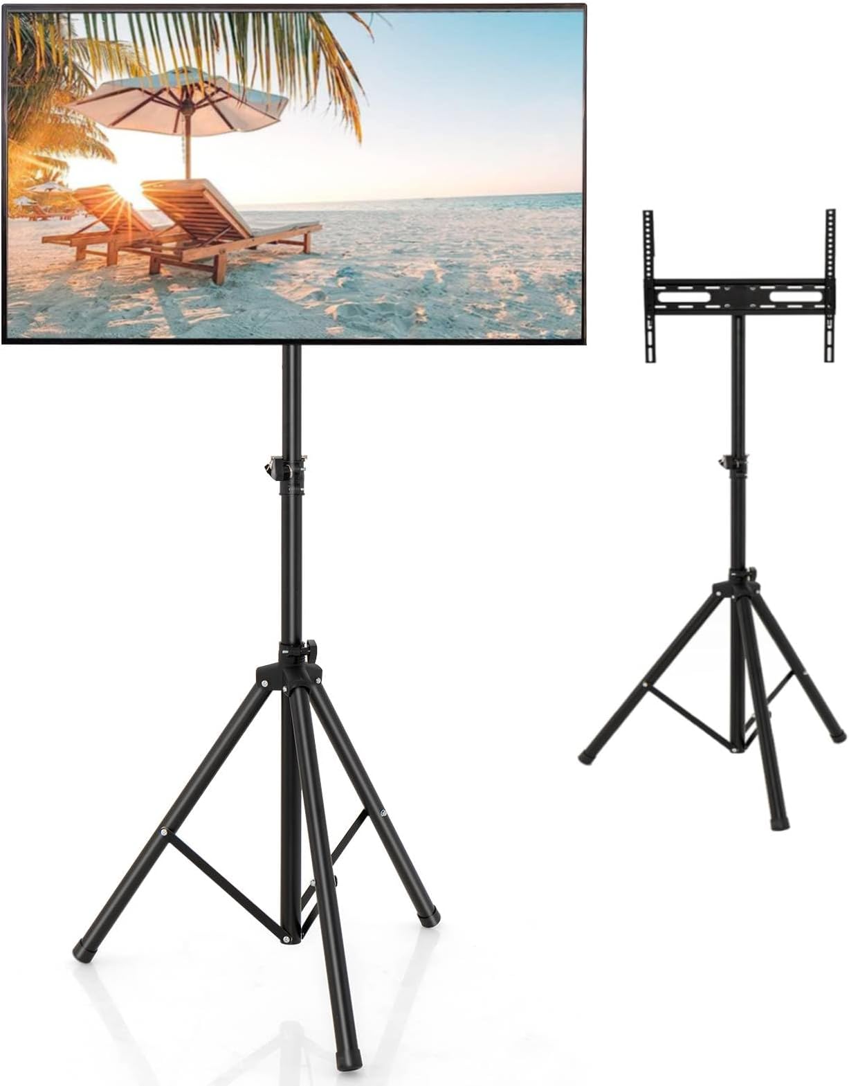 COSTWAY Tripod TV Stand for 21-47 Flat LCD/LED/OLED Screens, Swivel ...