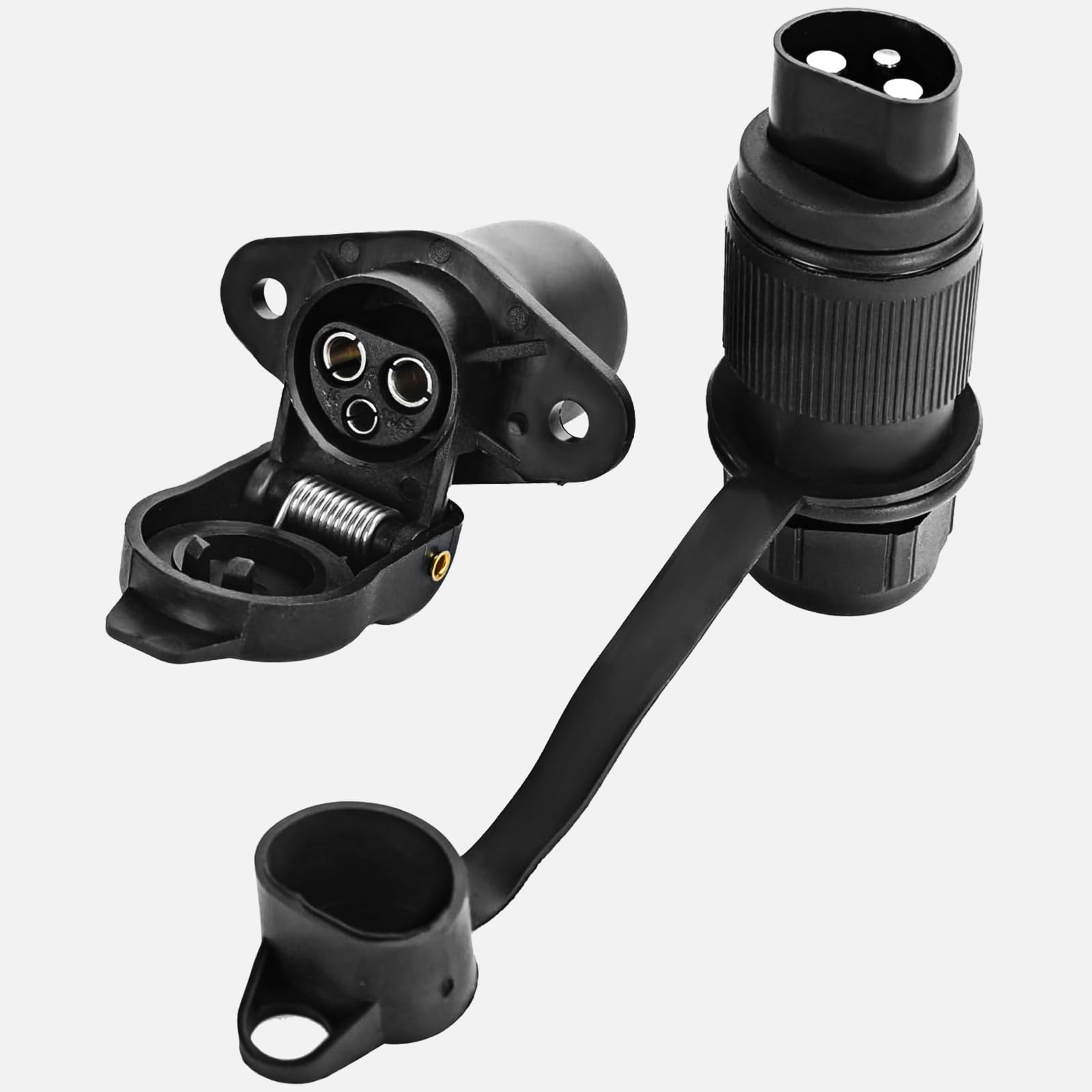 Yuanjoy 12V 3 Pin Plug Socket for Trailer Electrical Systems, 3 Pin ...