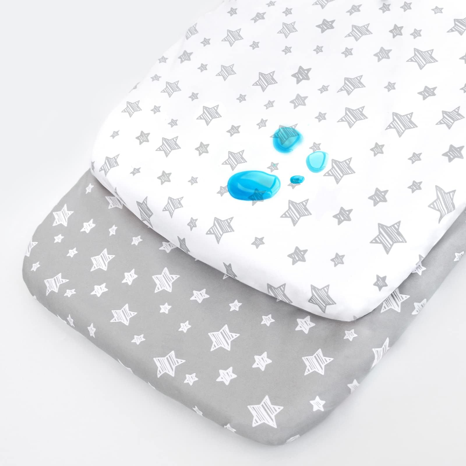 Amazon.com : Waterproof Bassinet Sheets 2 Pack, Compatible with RONBEI ...