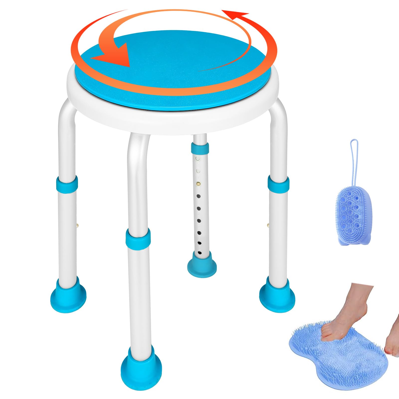 Amazon.com: Gillion Shower Chair for Inside Shower, 360 Degree Swivel ...