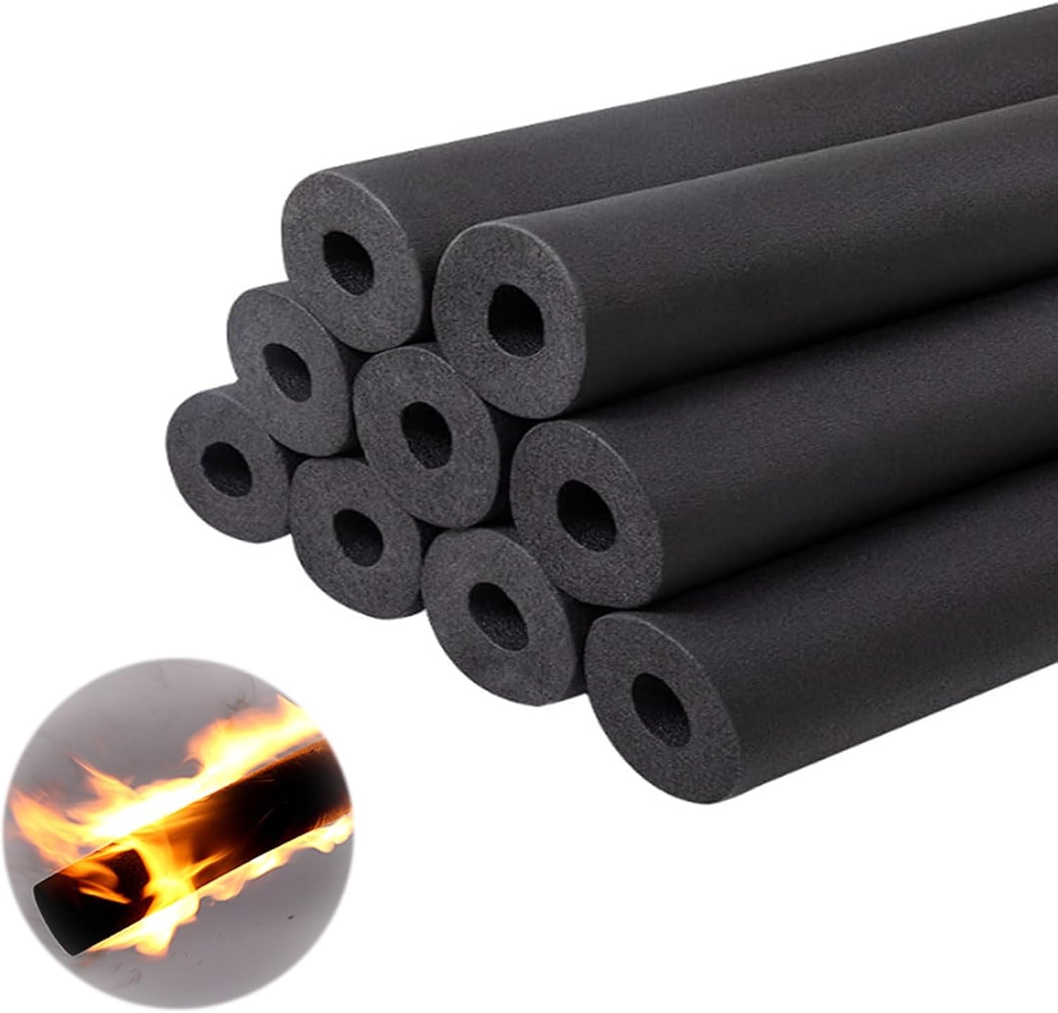 Outdoor Foam Tubular Pipe Insulation 1/4" 1/2" 5/8" 3/4" 1" 1-1/4" ID ...