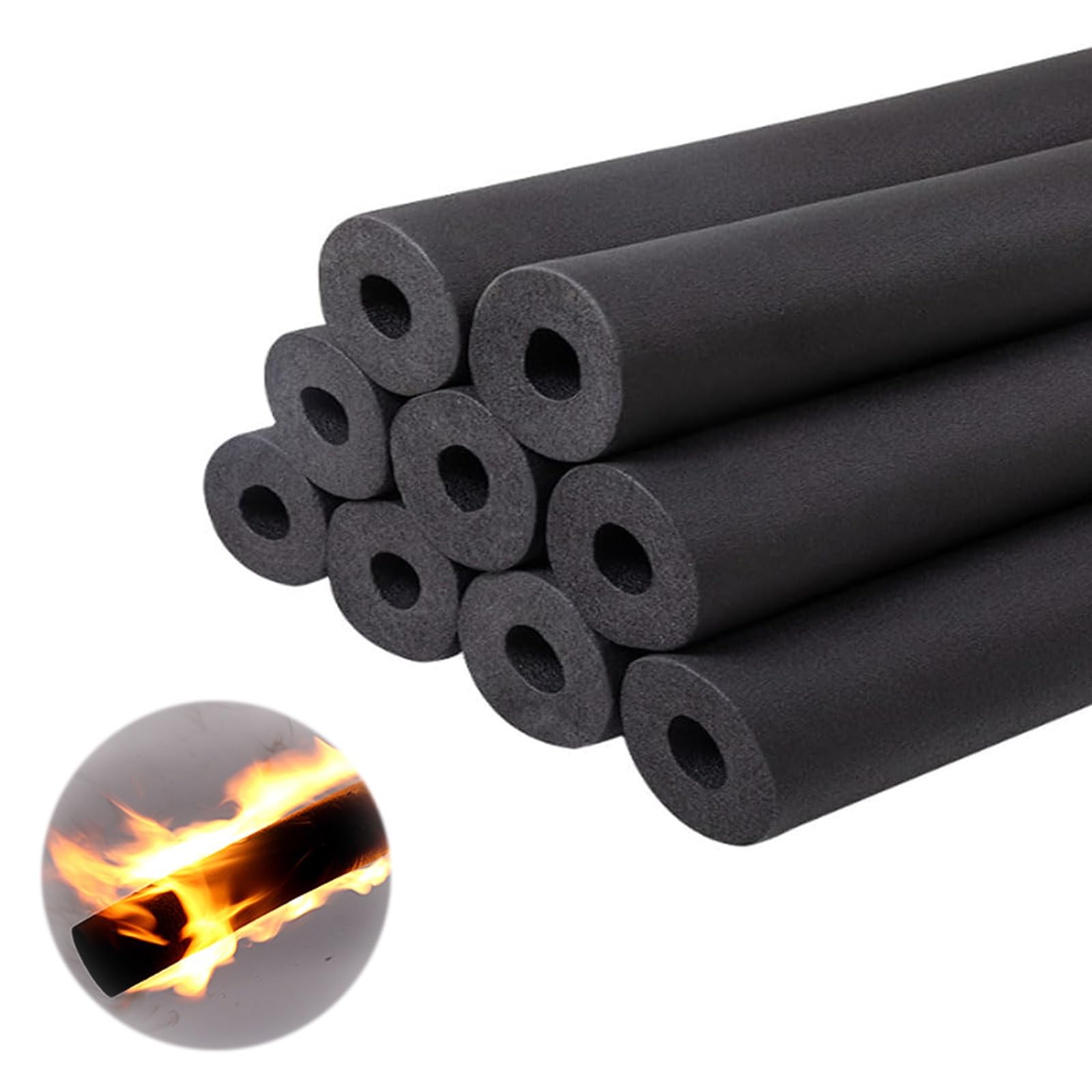 Outdoor Foam Tubular Pipe Insulation 1/4" 1/2" 5/8" 3/4" 1" 1-1/4" ID ...