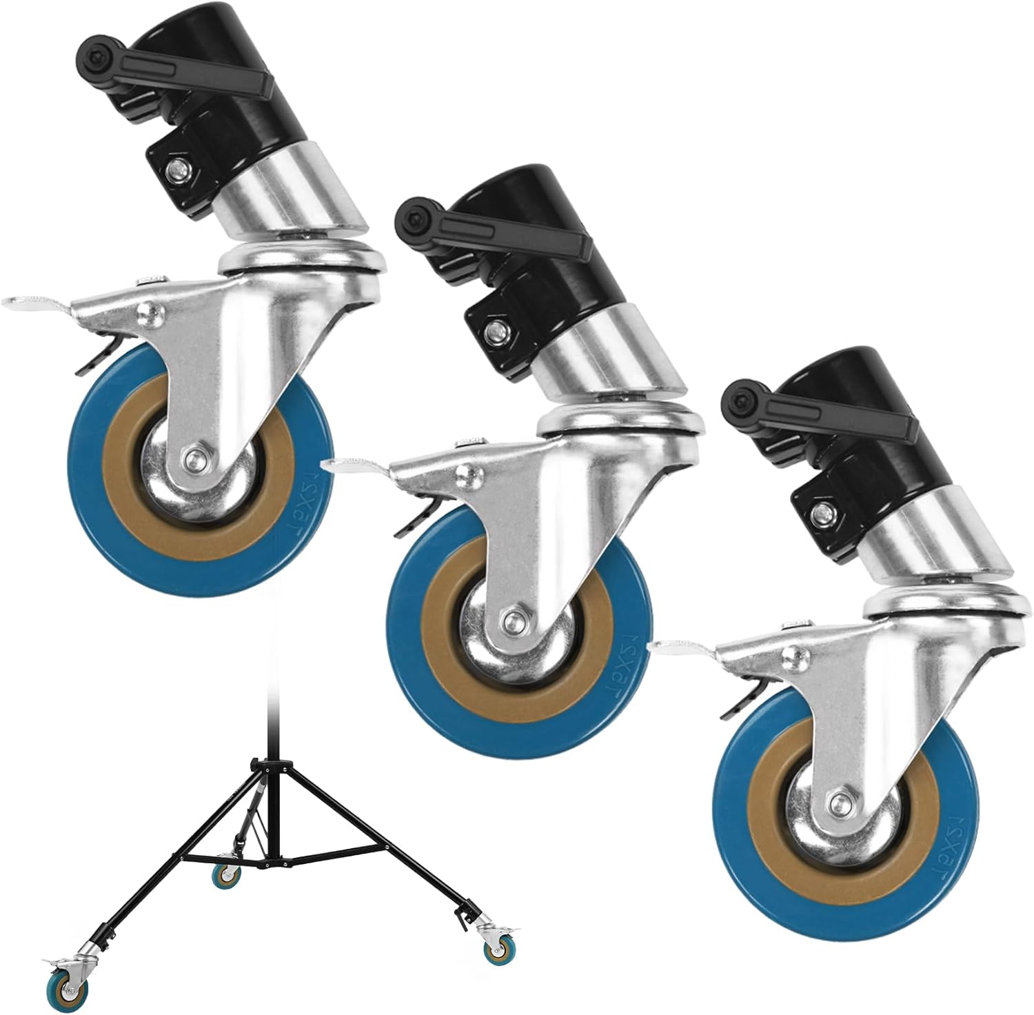 Amazon.com : Selens 0.87inch/22mm Light Stand Wheels Set 3pcs, Heavy ...