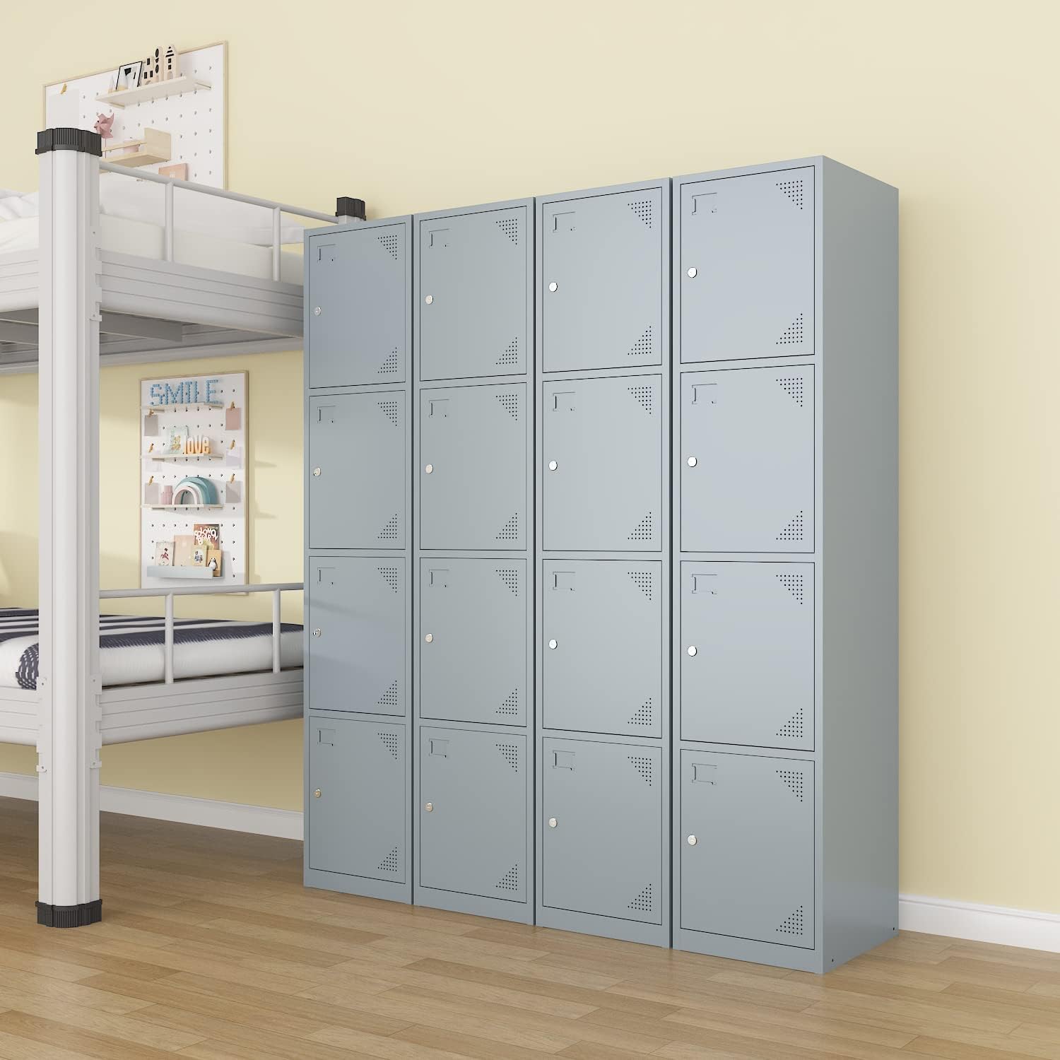 Buy PEUKC Metal Locker with 4 Doors, 71 Locker Storage Cabinet for ...