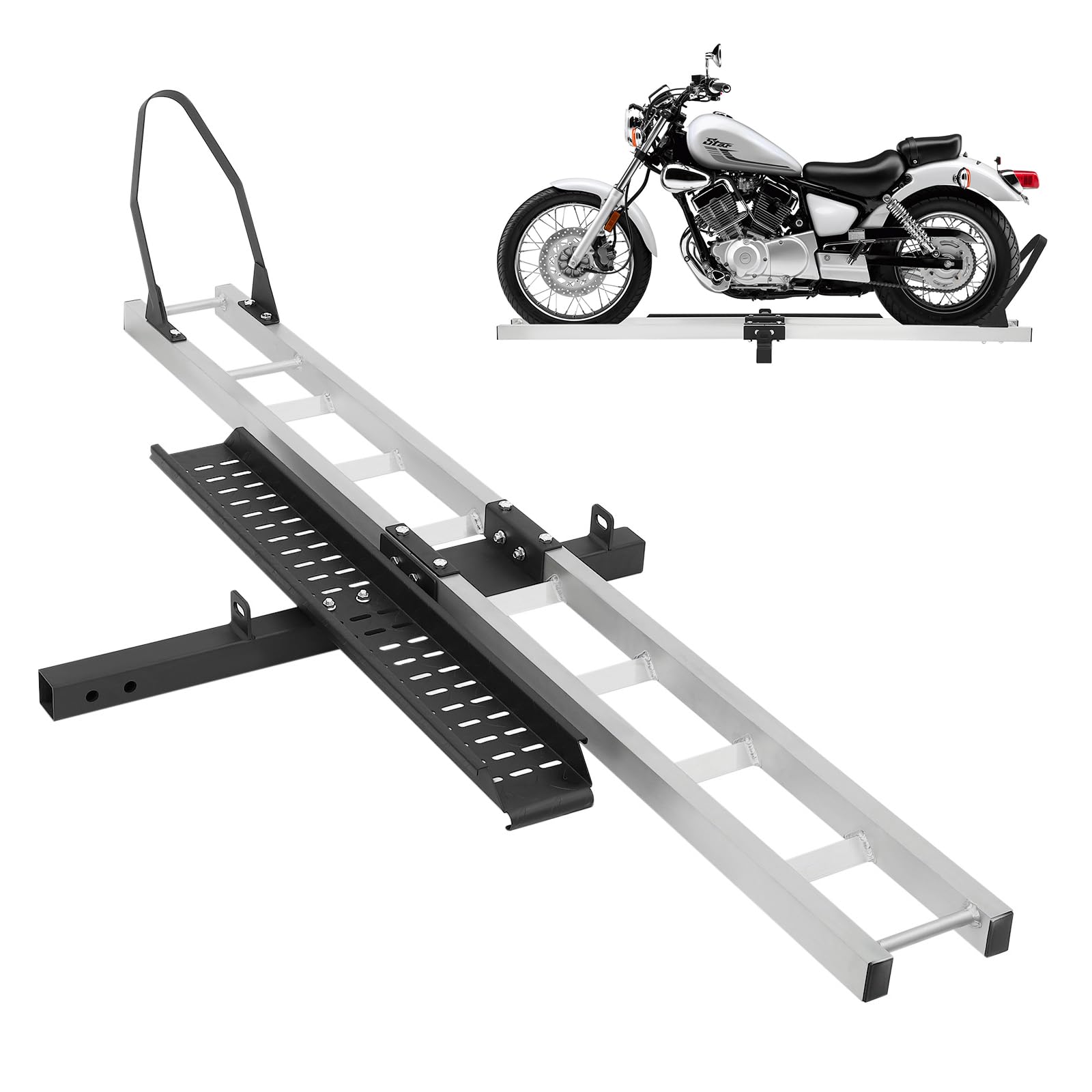Amazon.com: Aluminum Motorcycle Carrier, 400 Lbs Capacity Hitch-Mounted ...