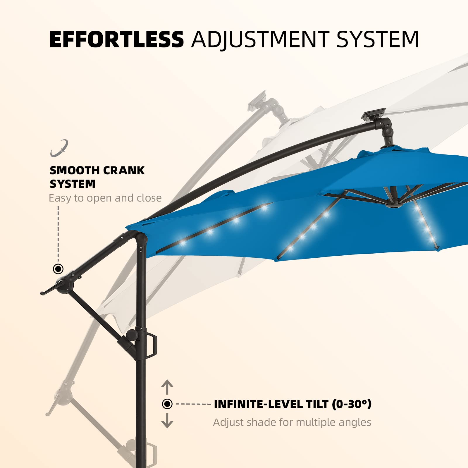 Snapklik.com : Wikiwiki 10ft Solar LED Offset Hanging Market Cantilever ...