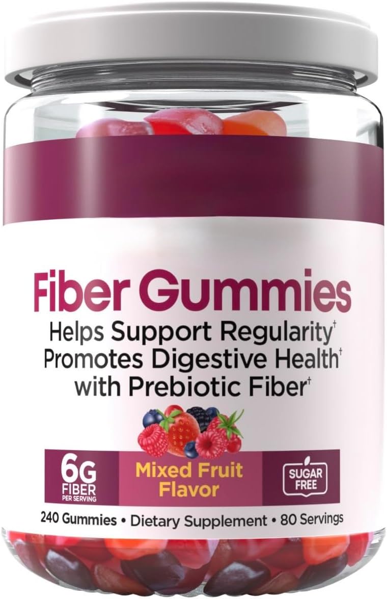 Amazon.com: County Farmer Fiber Gummies with Prebiotic, Mixed Fruit ...