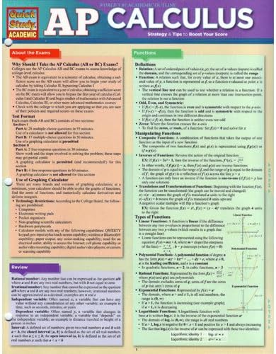 Amazon.com: AP Calculus Study Chart : Everything Else