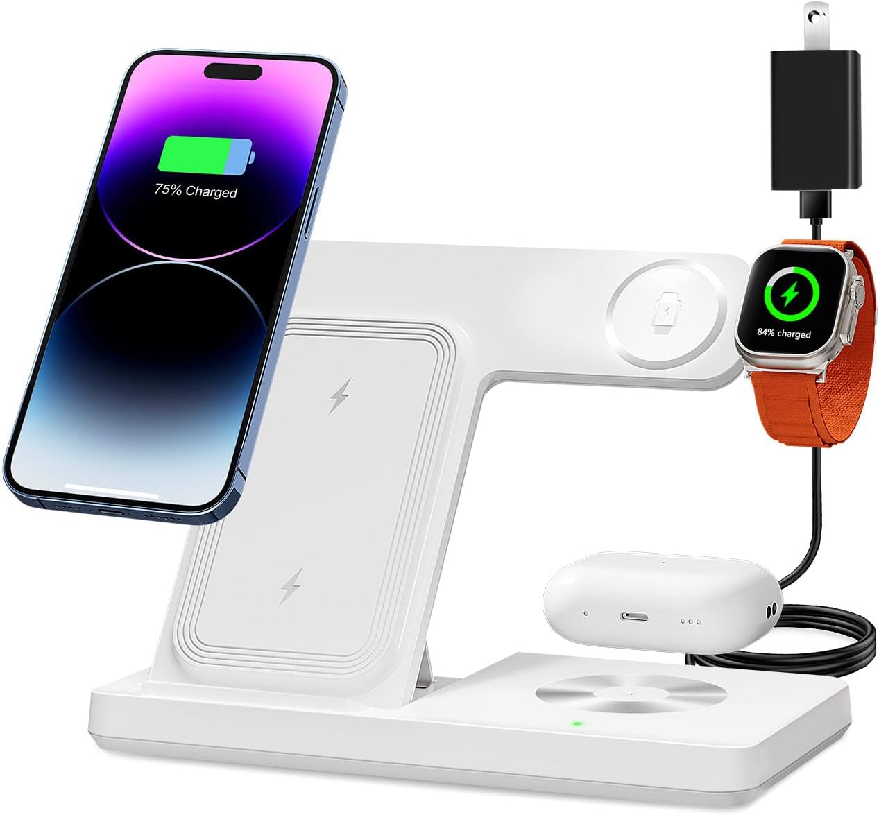 Amazon.com: 3 in 1 Charging Station for iPhone, Wireless Charger for ...