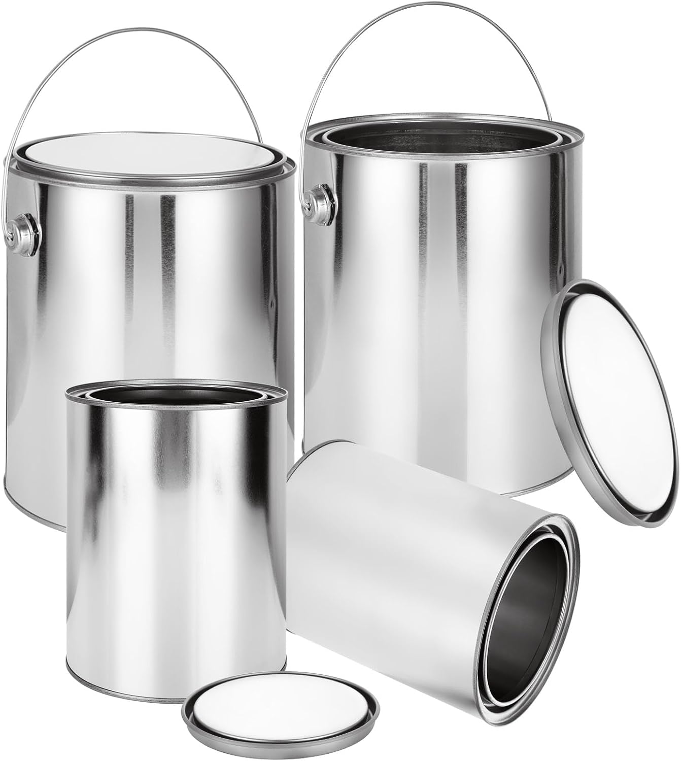 Amazon.com: AKOLAFE 4 Pack Empty Paint Cans with Lids & Handles (2 ...