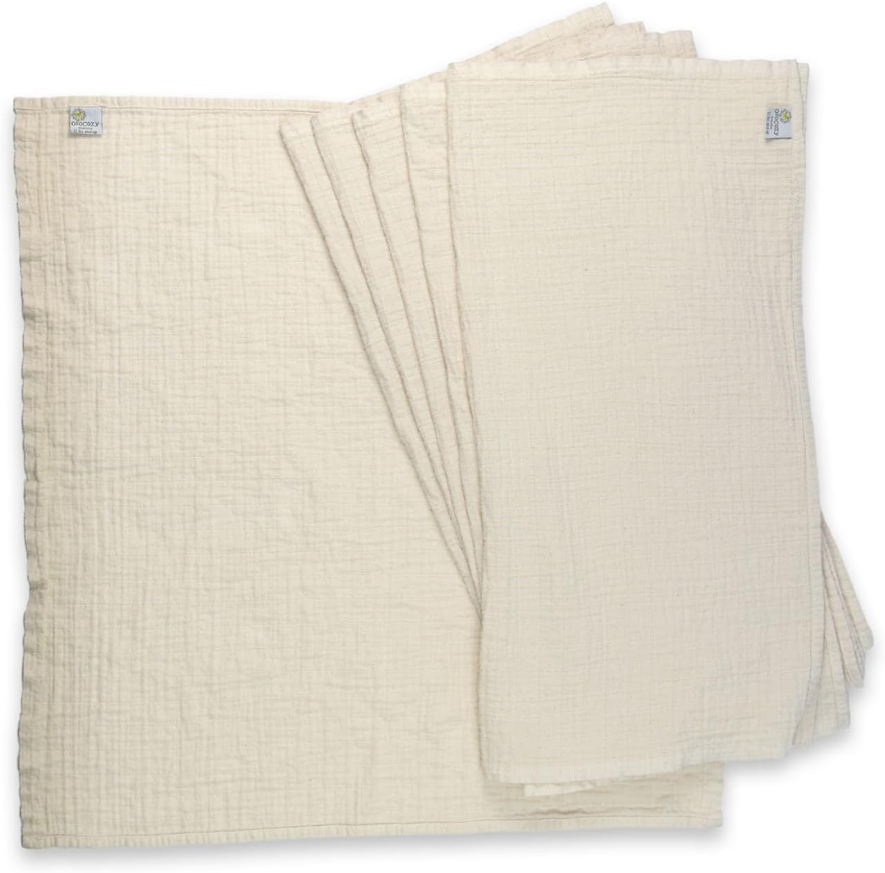 Amazon.com: OsoCozy Organic Muslin Flat Cloth Diapers - Made of ...