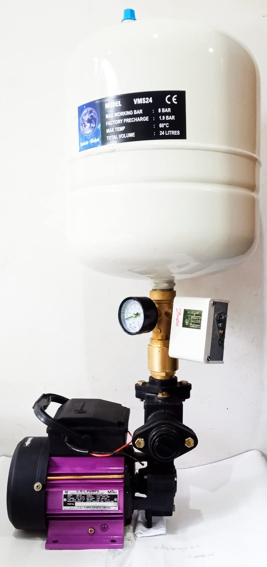 Buy CRI Pressure Booster pump with 20/24 ltr pressure tank and ...