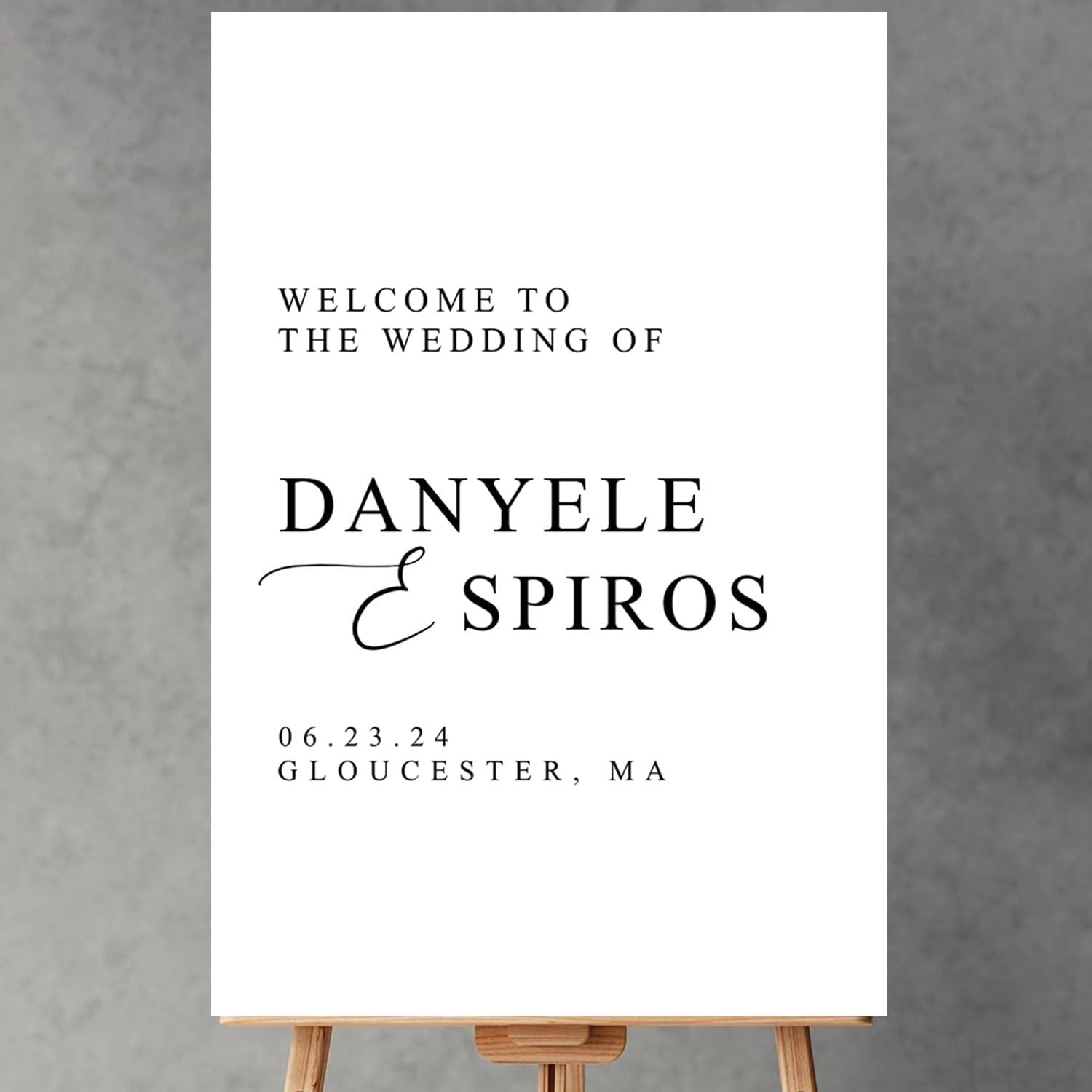 Amazon.com: Modern Simple Wedding Welcome Signs, Customized Wedding ...
