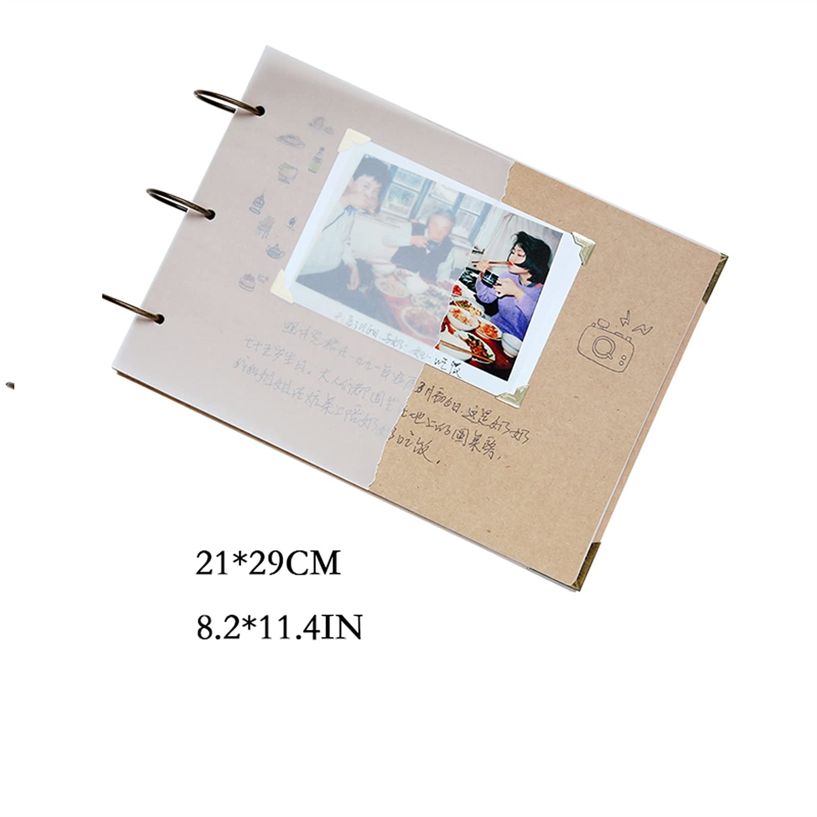 Vintage Kraft Paper Album Travel Handmade Diy Paste Baby 45+ Rustic
