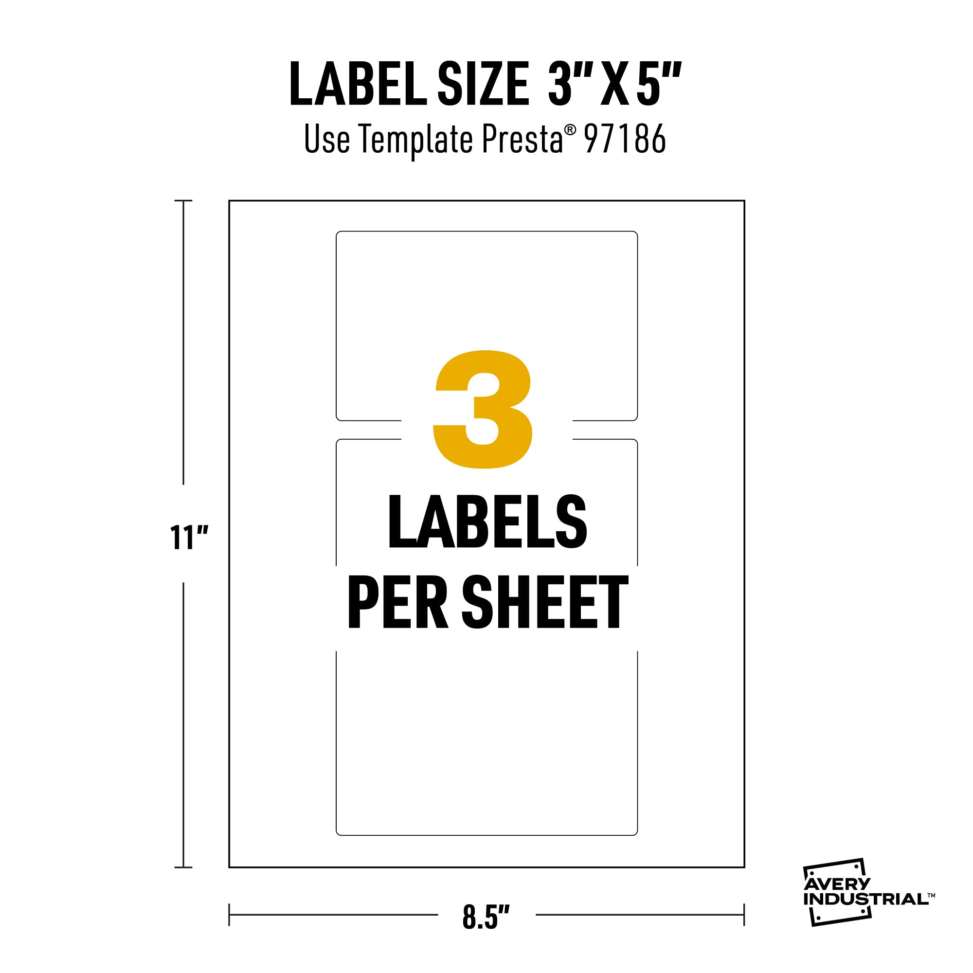Avery Ultraduty Ghs Labels Waterproof 3 X 5 Inch Rectangle Printable