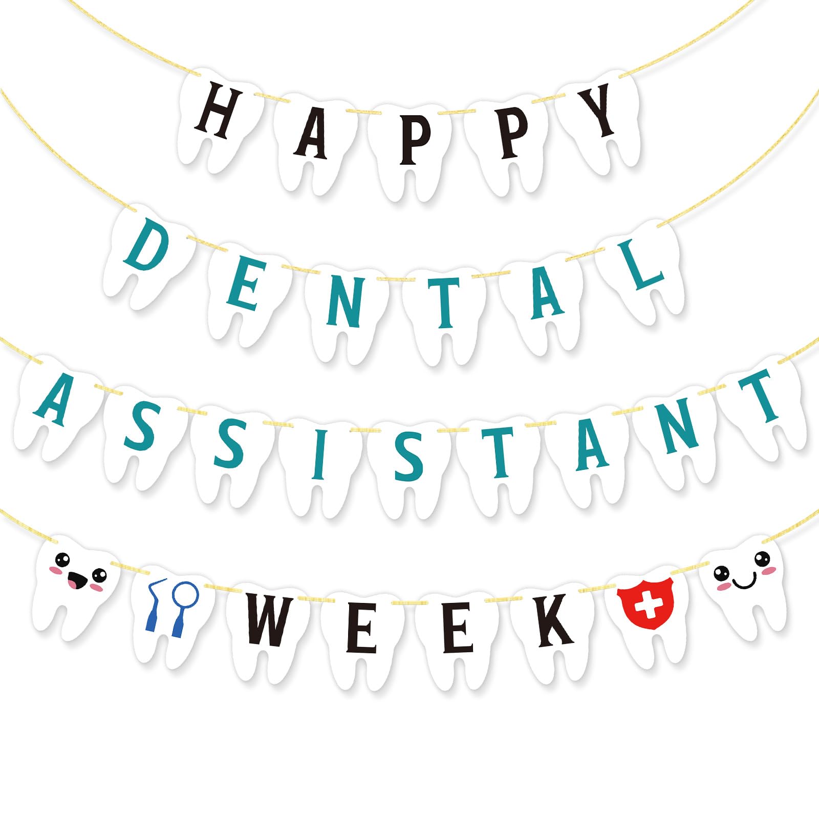 Amazon.com: Firefairy Happy Dental Assistant Week Banner, Dental ...