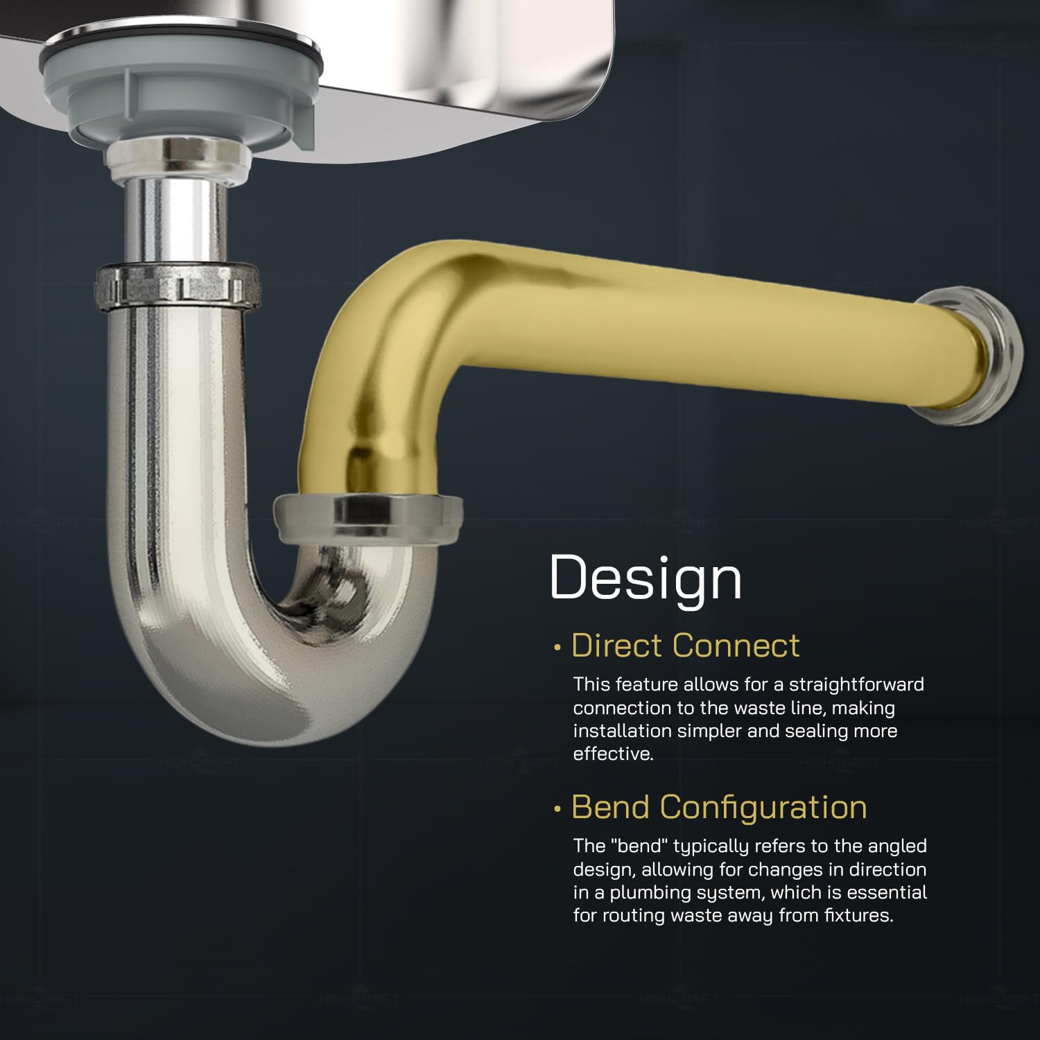 Snapklik.com : Highcraft 44334 Direct Connect Waste Bend For Tubular ...