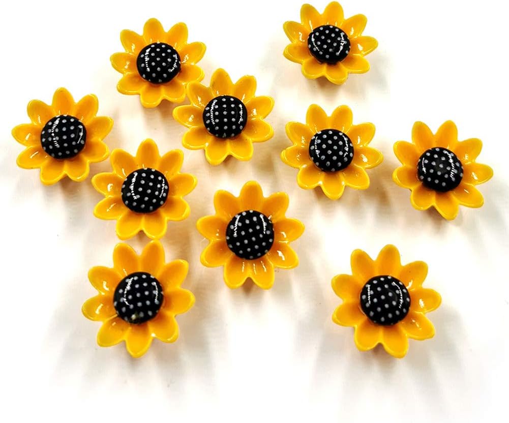 Amazon.com: Zhanmai 24 Pcs Sunflower Refrigerator Magnets Summer Flower ...