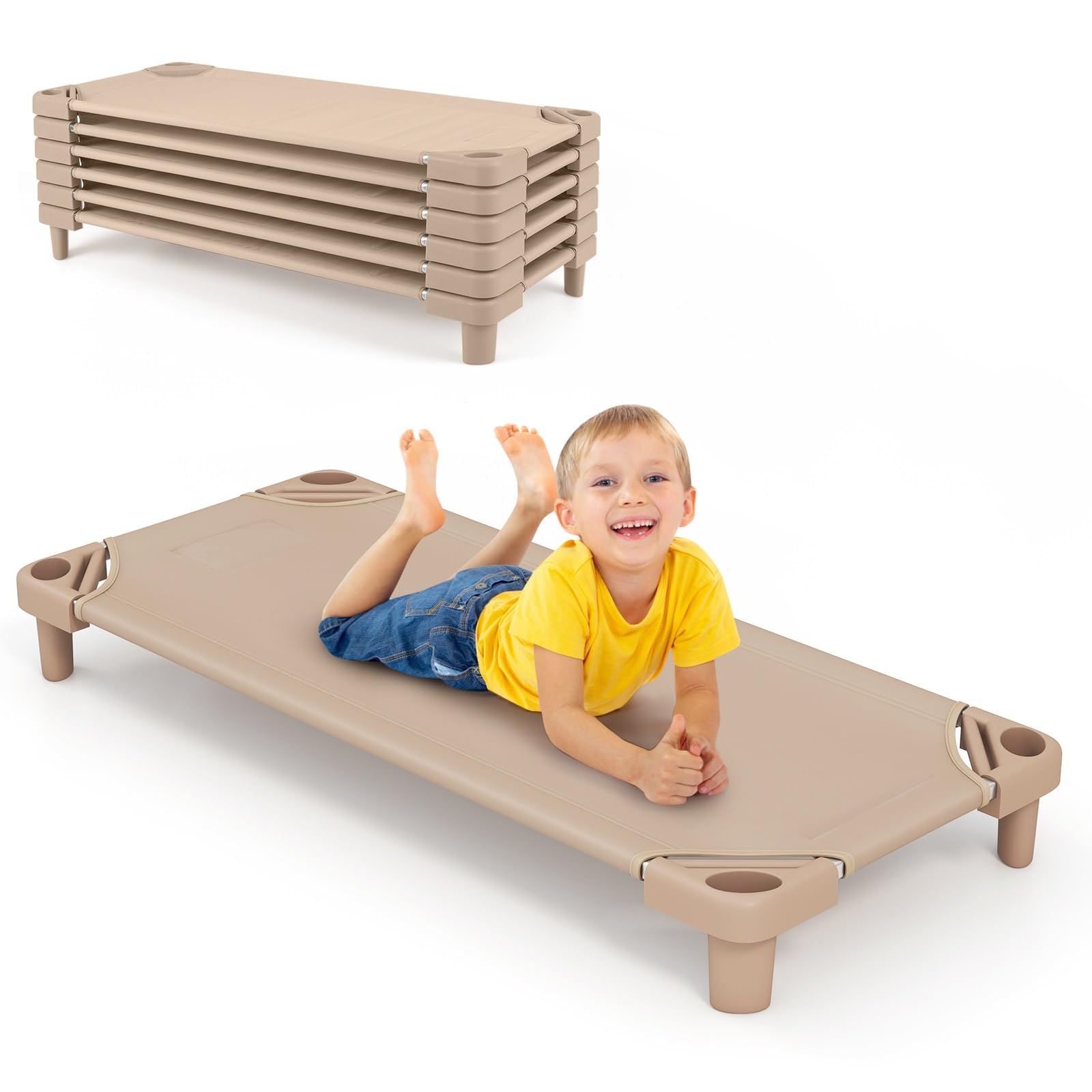 Amazon.com: CLEEMAN Stackable Daycare Cots for Kid -Pack of 6, Portable ...