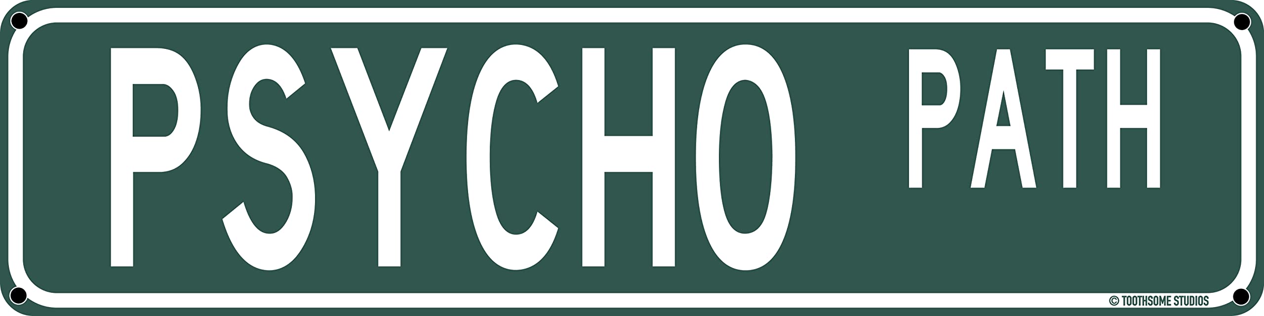 Amazon.com: Psycho Path Funny Street Sign 16" x 4" Halloween Fall ...