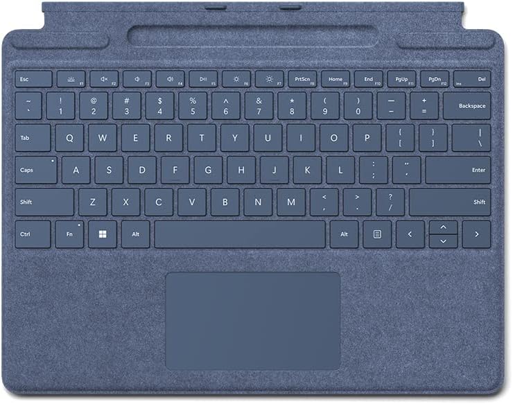Microsoft Surface Pro 9, 8 or X - Signature Type Cover - Cobalt Blue - and Slim Pen 2 - Black ...