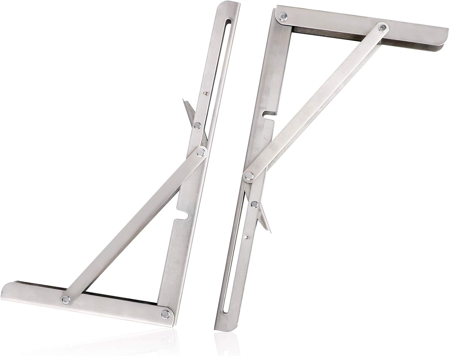 M.Z.A Folding Shelf Brackets 14 Inch, 2pcs Heavy Duty Stainless Steel ...