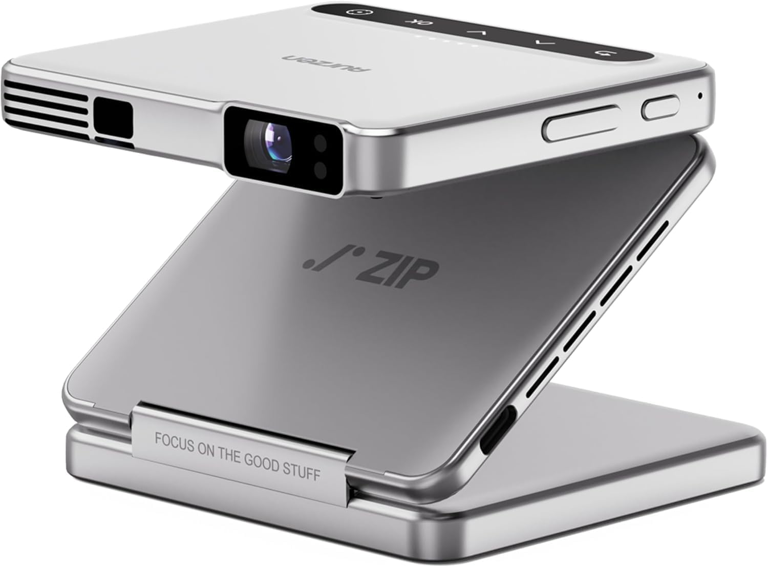 Aurzen ZIP Tri-Fold DLP Ultra-Portable Mini Projector with Bluetooth 5. ...