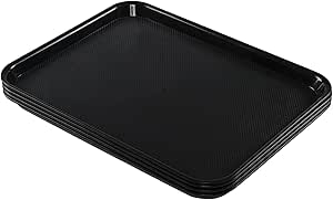 Amazon.com | Anbers Plastic Eating Trays 4 Packs, Rectangle Serving ...